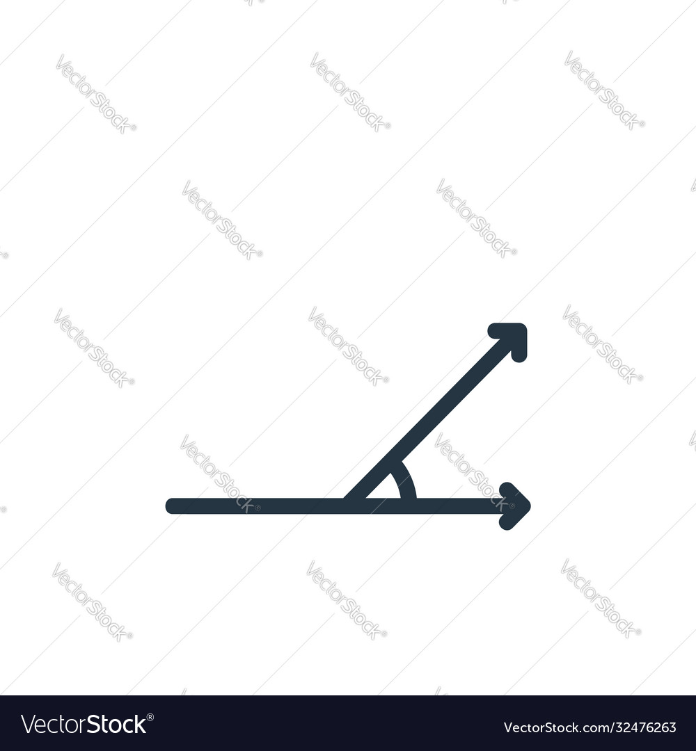 Acute angle icon editable stroke Royalty Free Vector Image
