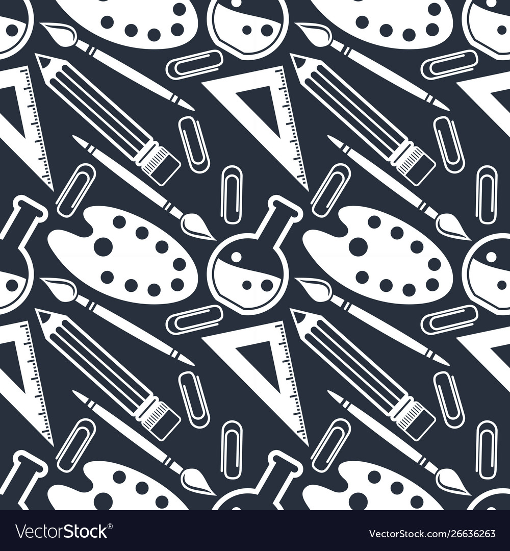 Back to school seamless pattern Royalty Free Vector Image