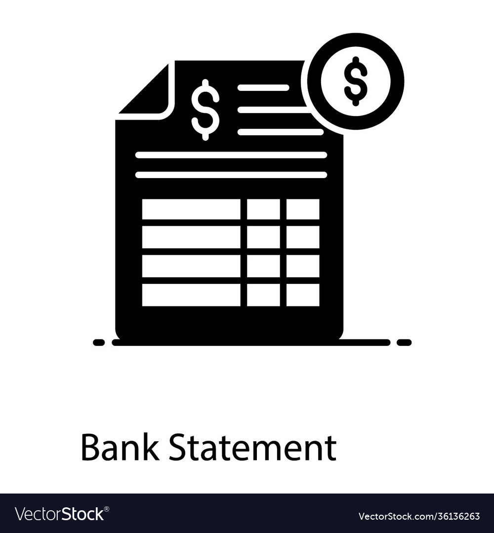 Bank statement Royalty Free Vector Image - VectorStock