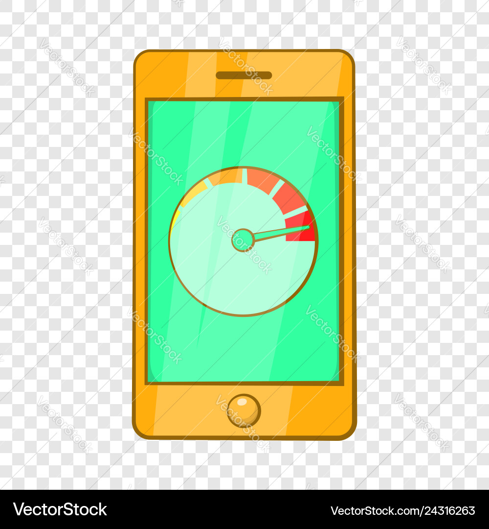 Battery indicator on phone icon cartoon style Vector Image
