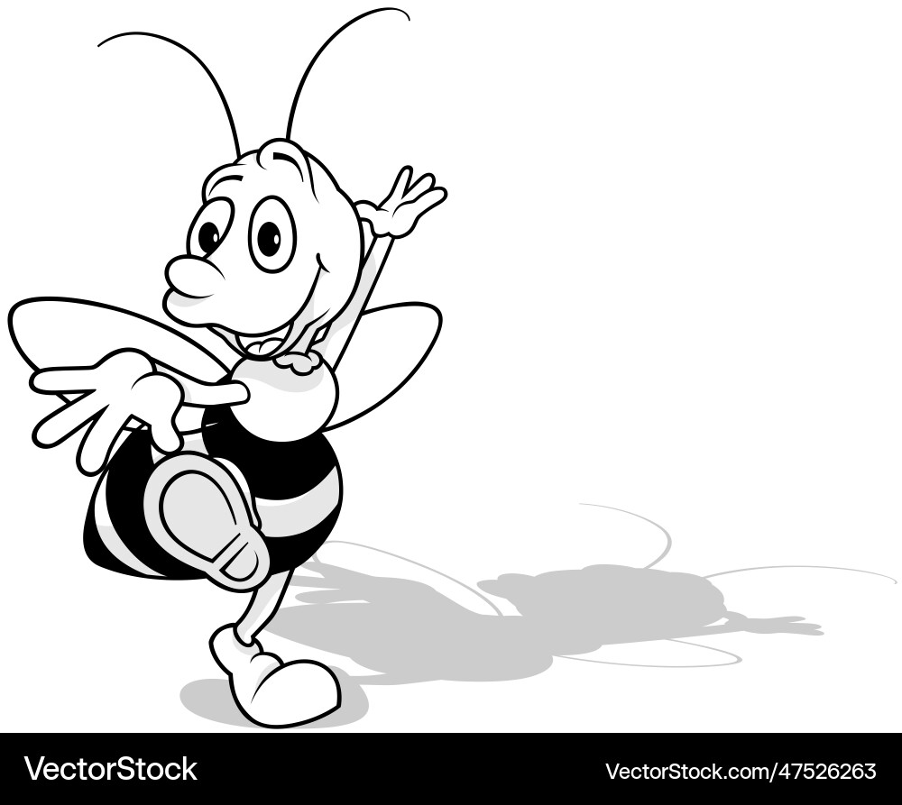 Honey Bee Dancing Clip Art