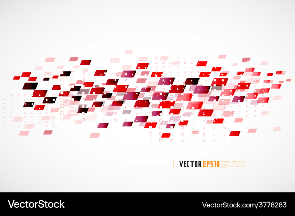Red dots and squares pattern element for business Vector Image