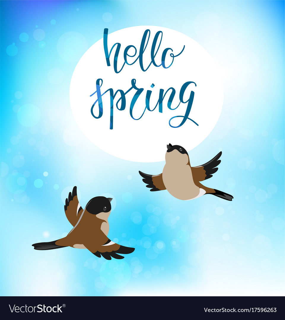 Spring blue backdrop Royalty Free Vector Image