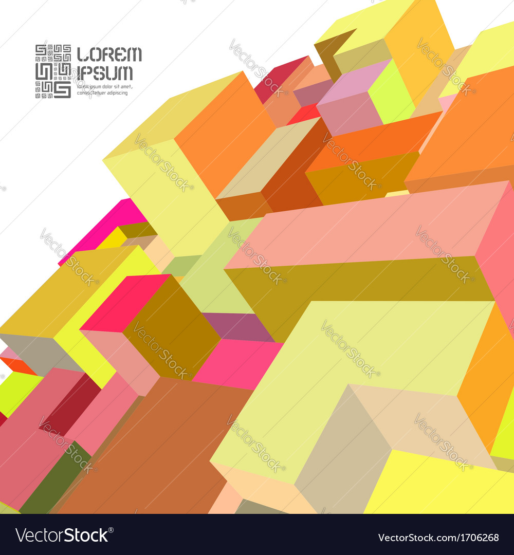 3d blocks Royalty Free Vector Image - VectorStock