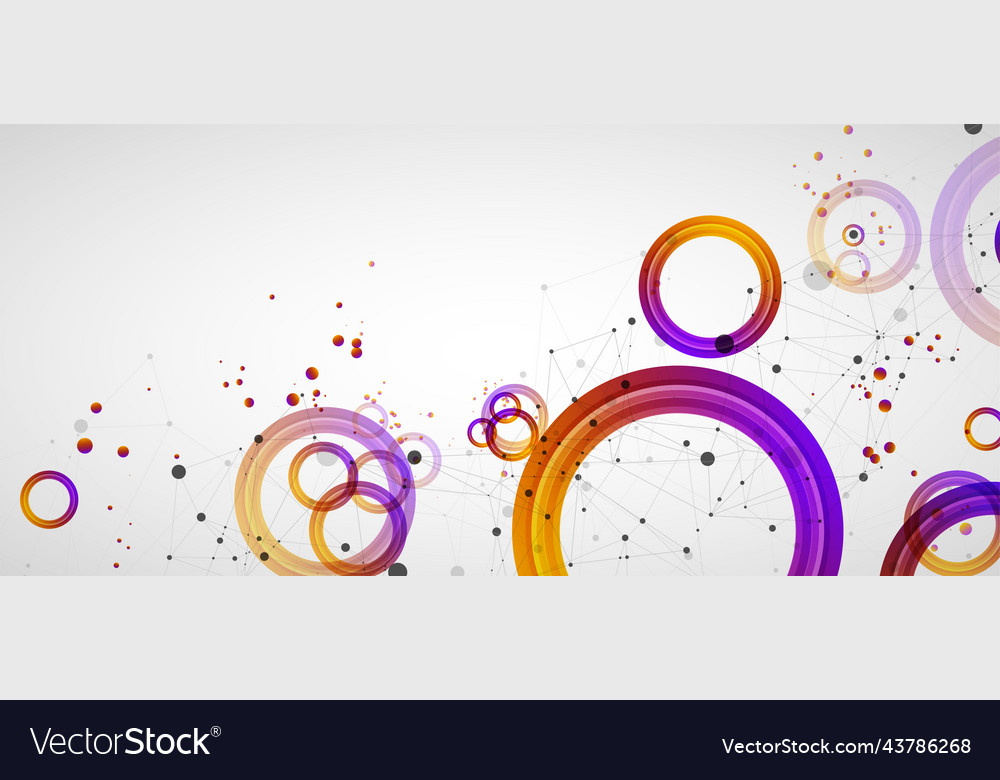 Abstract background with gradient circles Vector Image