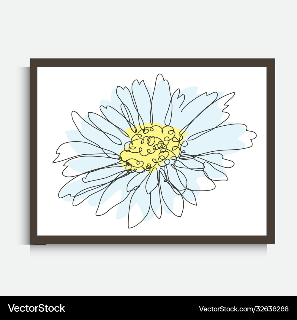 Hand drawn floral decoration wall decor Royalty Free Vector