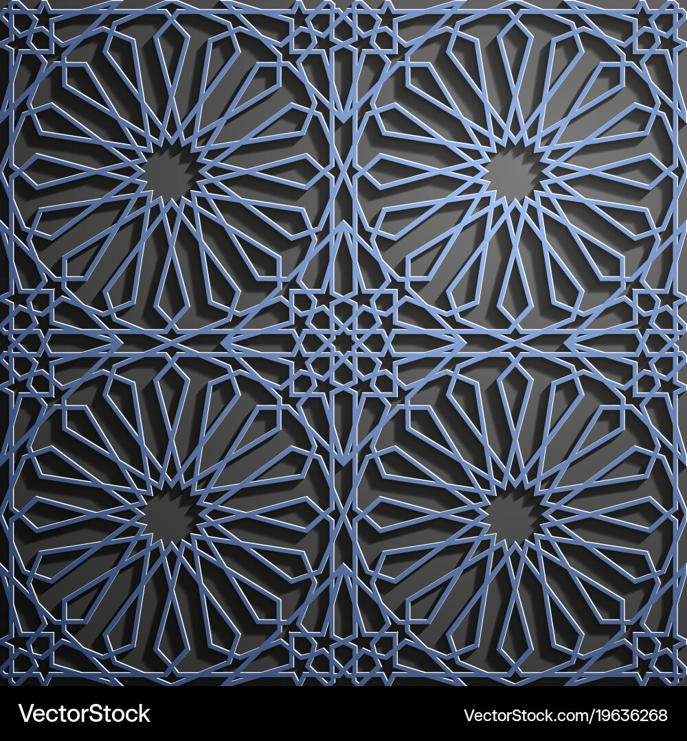Islamic ornament persian motiff 3d Royalty Free Vector Image