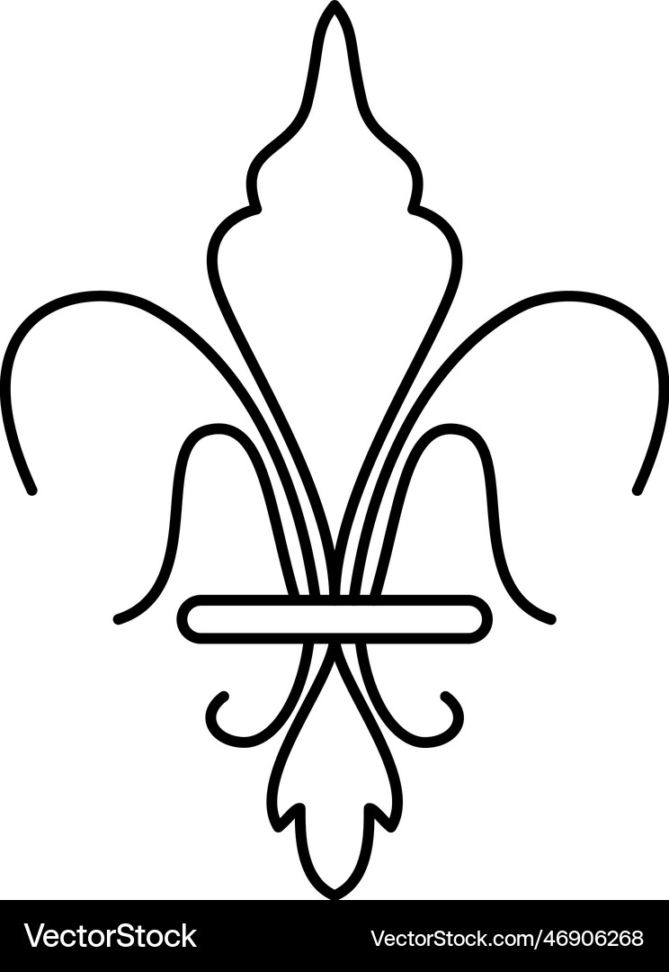 Isolated abstract lys flower symbol icon Vector Image