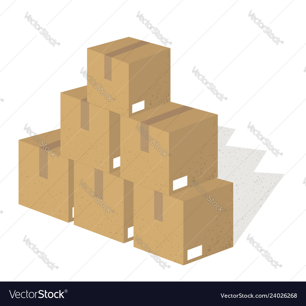 Packing boxes Royalty Free Vector Image - VectorStock