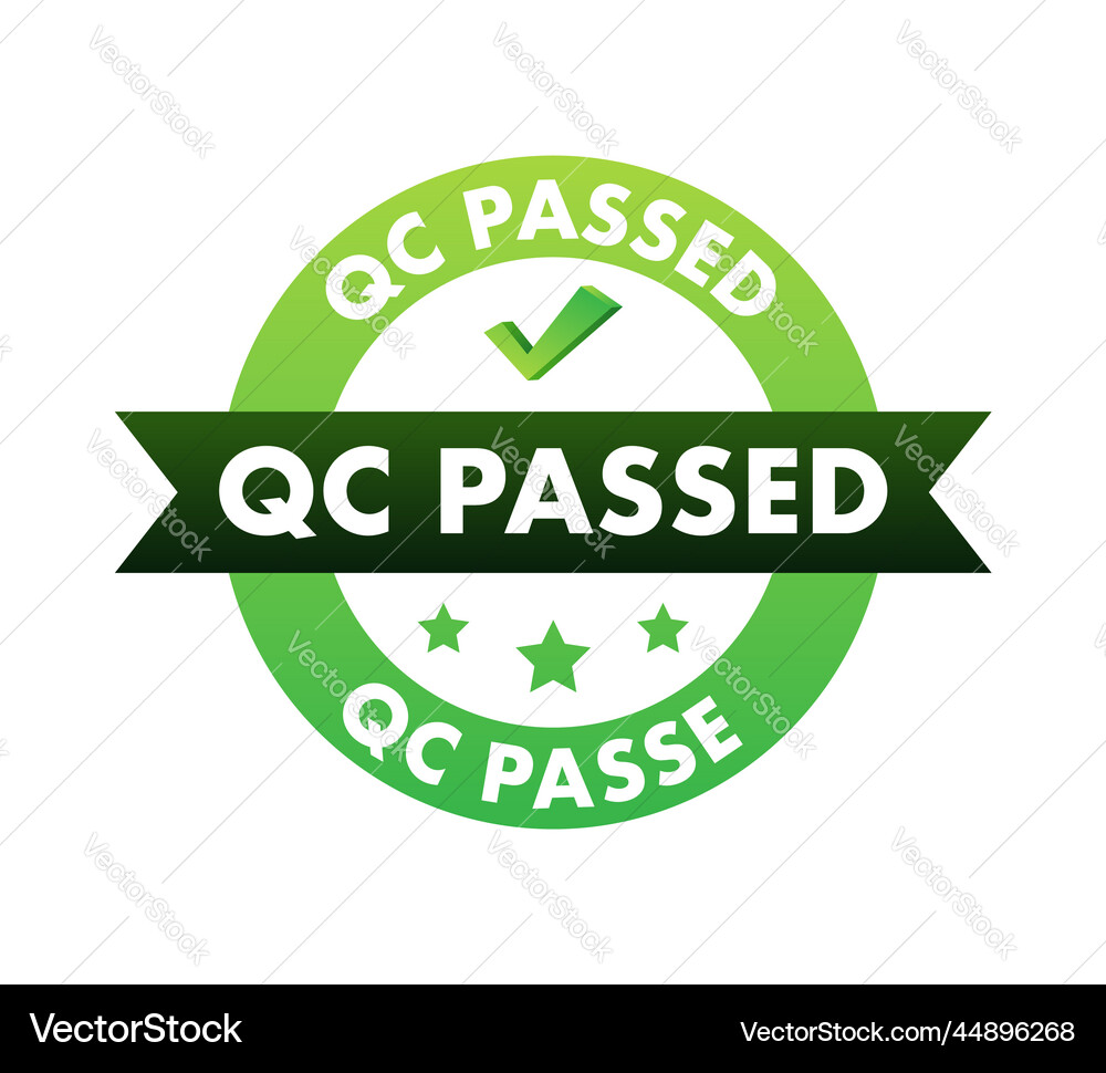 Qc The Label Logo Approved Icon With Thumb Up Approved Label For