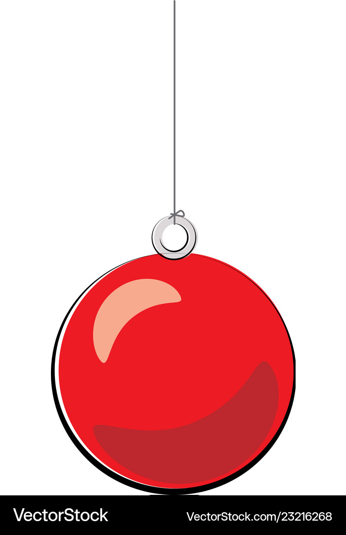 Red Christmas Ball Ornament Clipart