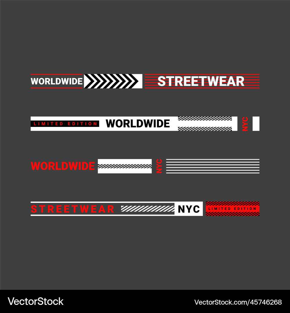 Simple city slogan strip design perfect Royalty Free Vector