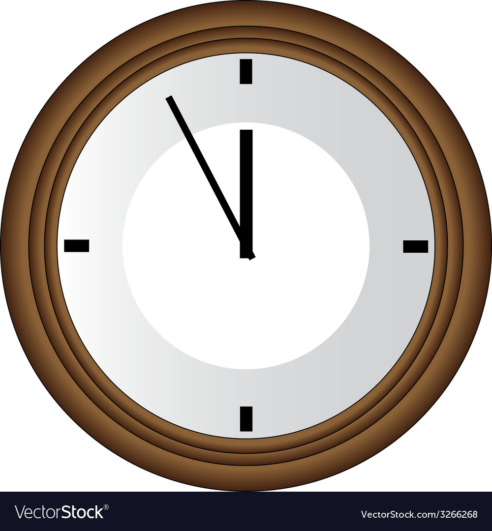 Wall clock Royalty Free Vector Image - VectorStock