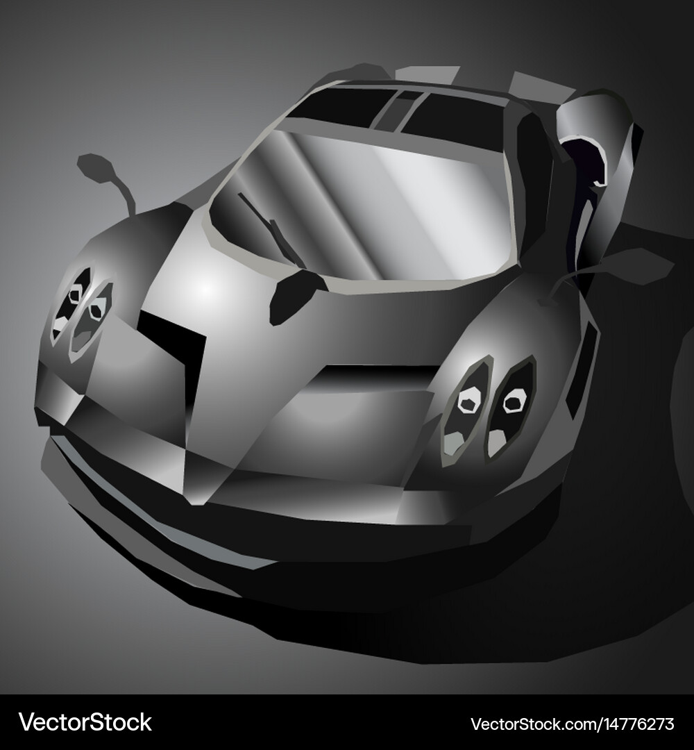 Black sports car Royalty Free Vector Image - VectorStock