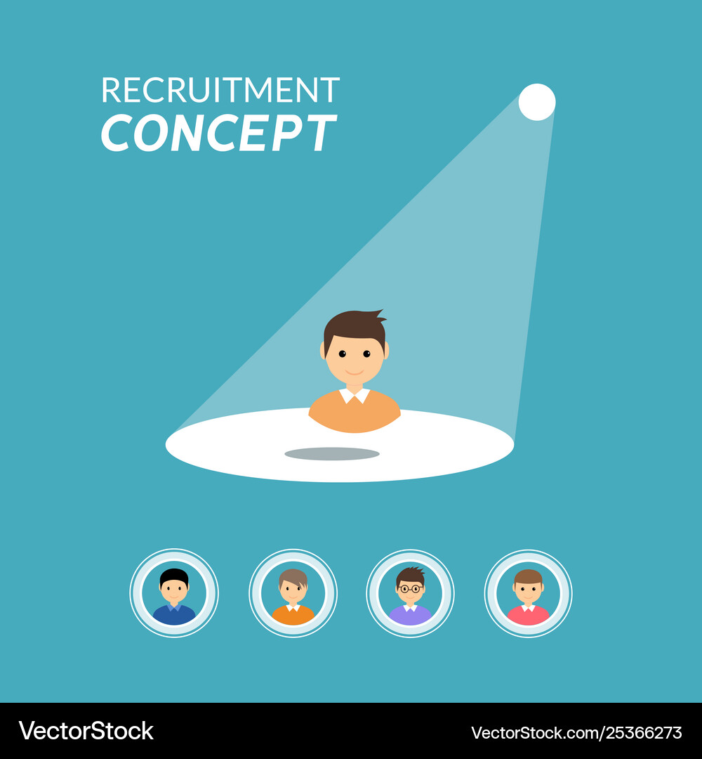 Career recruitment or hiring concept Royalty Free Vector