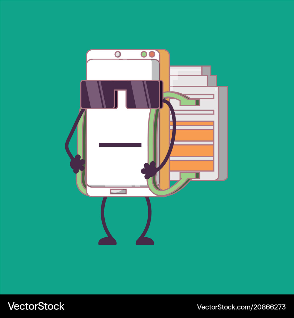 Cartoon smartphones design Royalty Free Vector Image