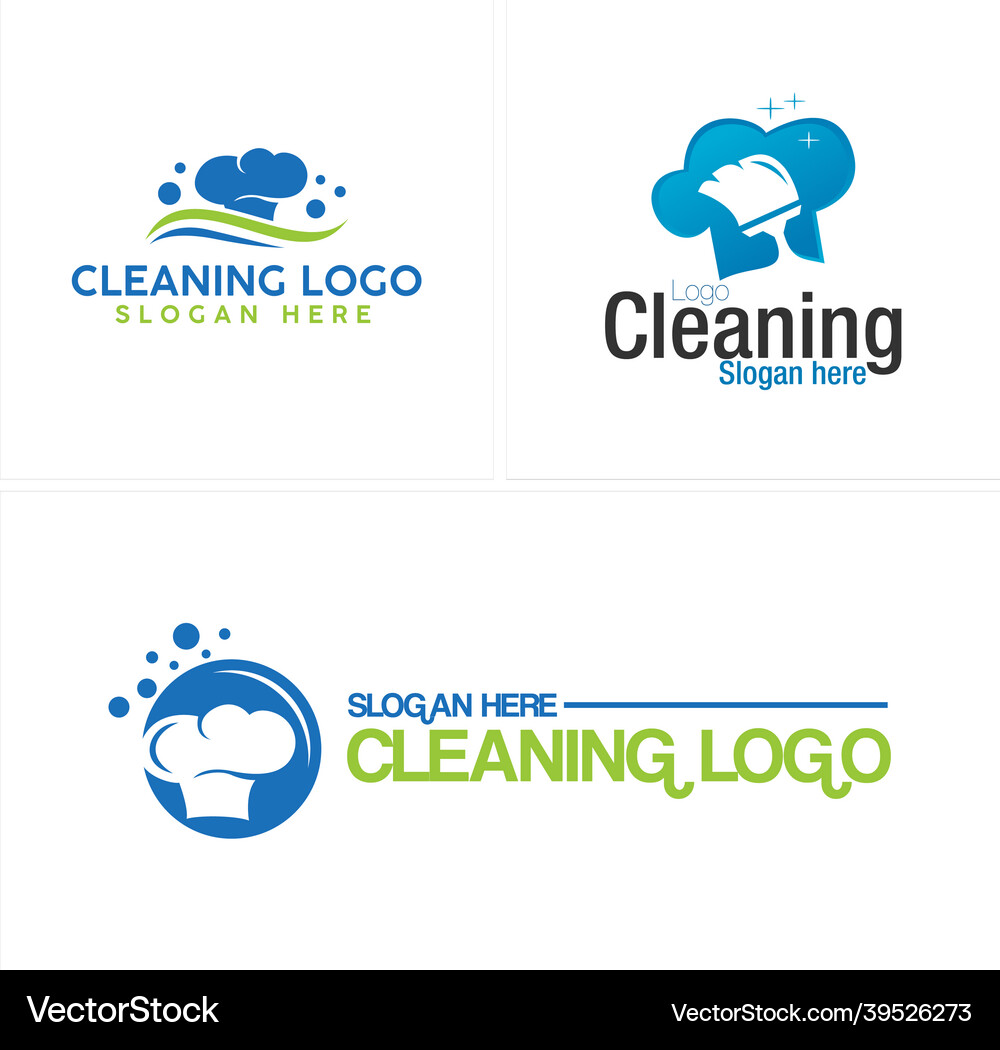 Cleaning maintenance service restaurant logo Vector Image
