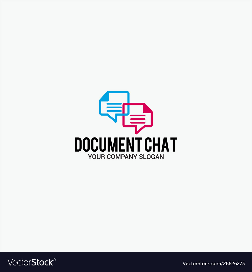 Document chat logo Royalty Free Vector Image - VectorStock