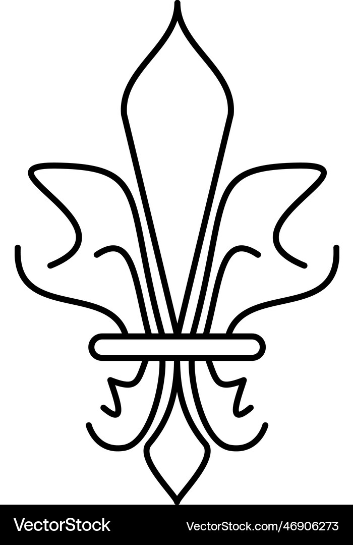 Isolated abstract lys flower symbol icon Vector Image