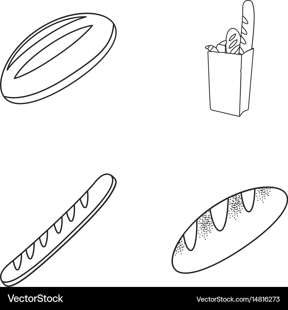 Loaf french bread in a package wheat Royalty Free Vector