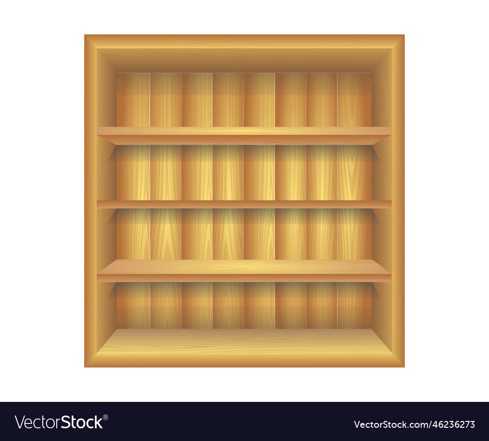 Wooden Shelves Royalty Free Vector Image - VectorStock