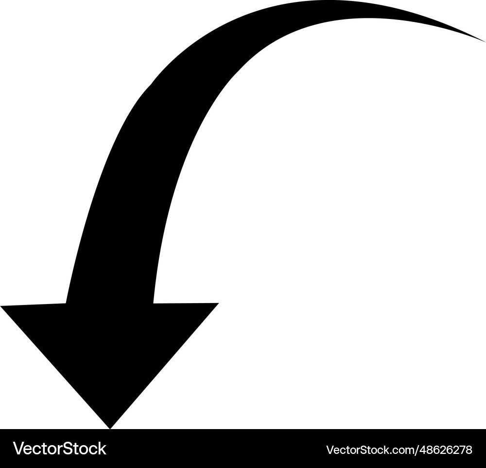 Black arrow icon isolated on transparent Vector Image