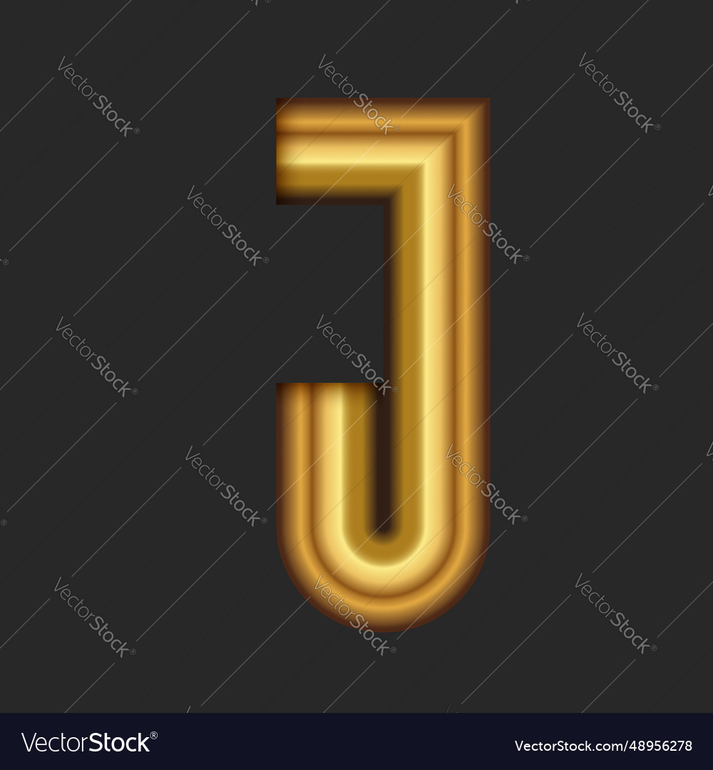 Bold letter j 3d logo simple design identity Vector Image Bold letter j 3d logo simple design identity Vector Image