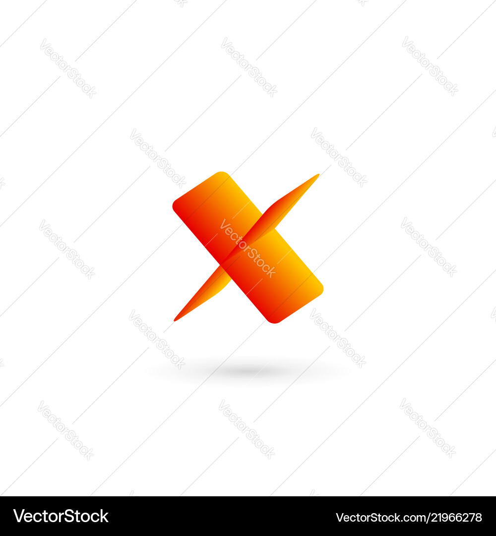 Letter x number 10 logo icon design template Vector Image