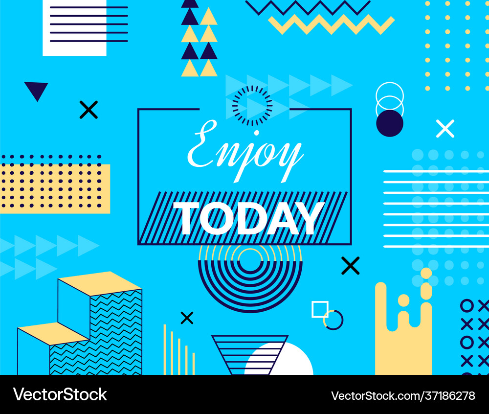 Memphis graphic retro funky poster Royalty Free Vector Image