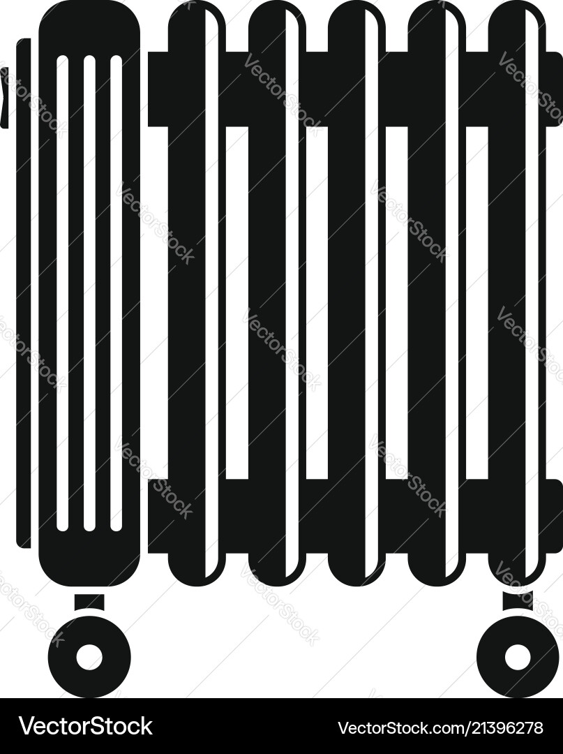 Oil radiator icon simple style Royalty Free Vector Image