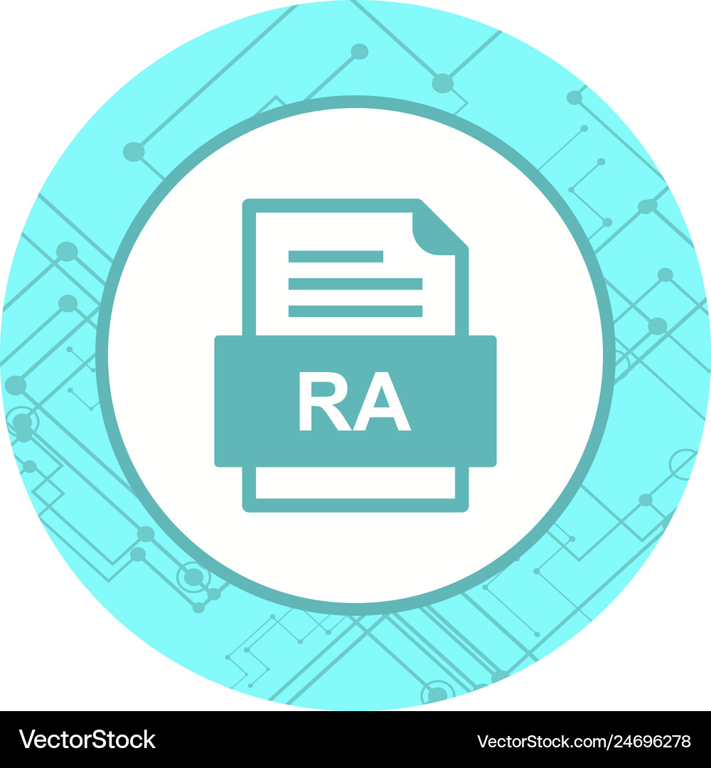 Ra file document icon Royalty Free Vector Image