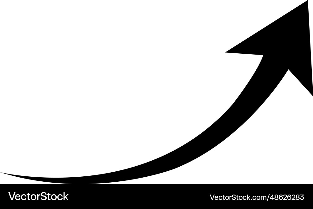 Black arrow icon isolated on transparent Vector Image