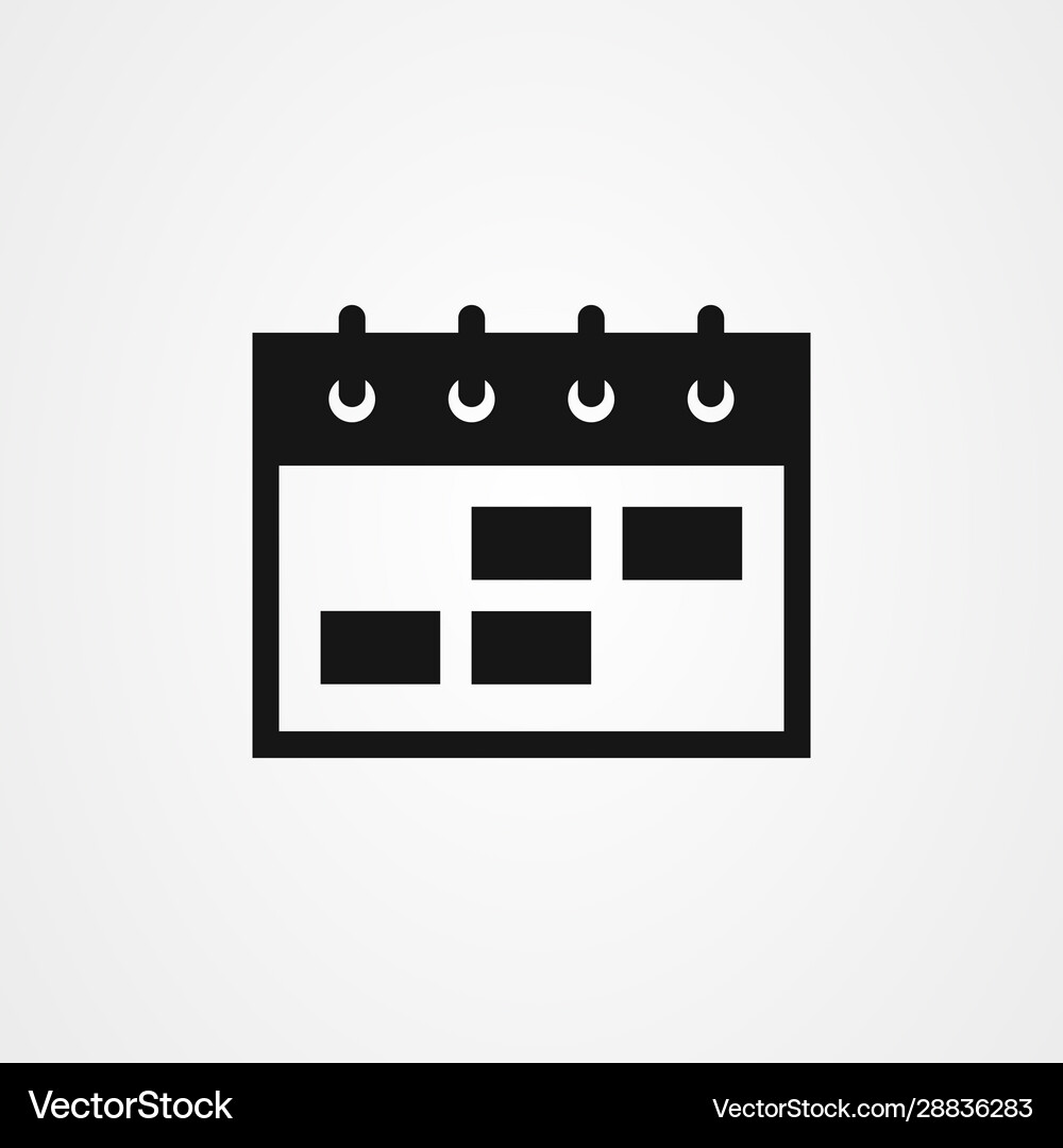 Calendar icon logo Royalty Free Vector Image - VectorStock