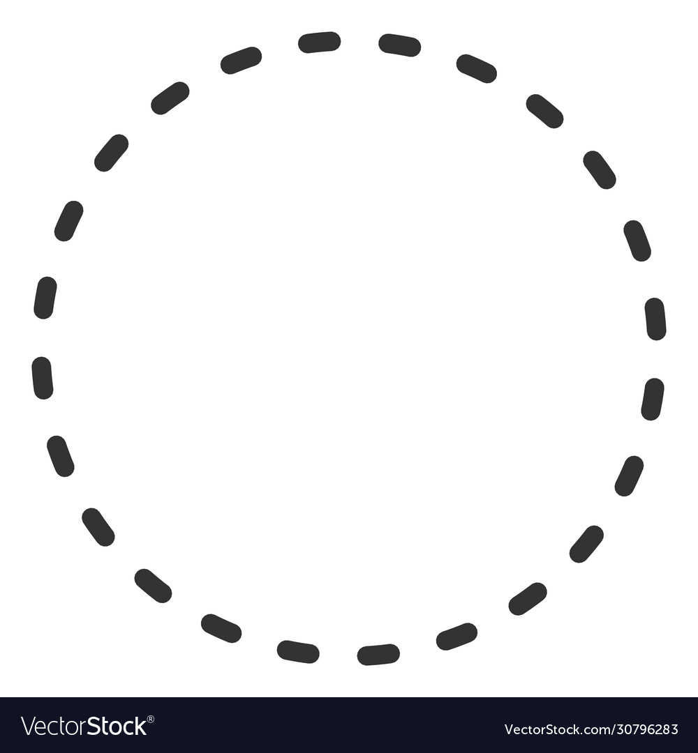 Flat Dashed Circle Icon Royalty Free Vector Image