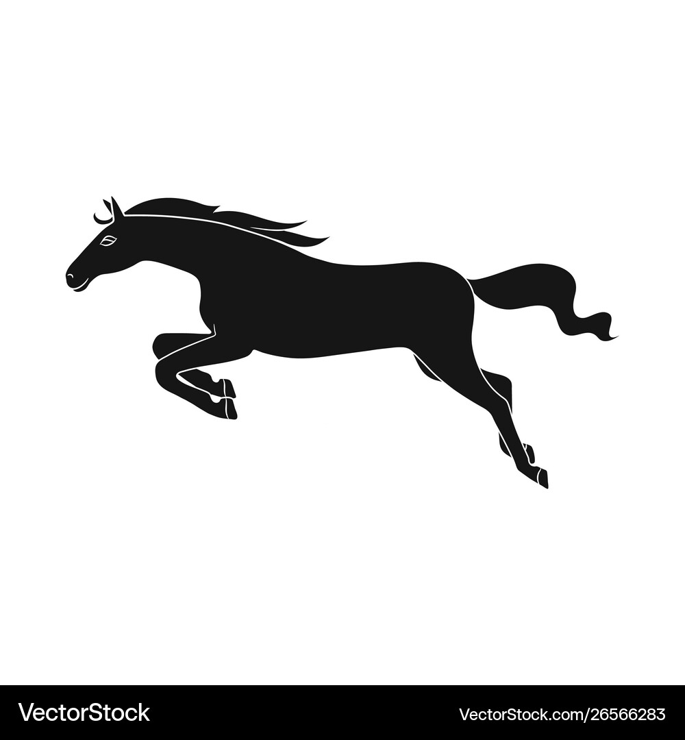 Horse Gallop Logo Set Royalty Free Vector Image