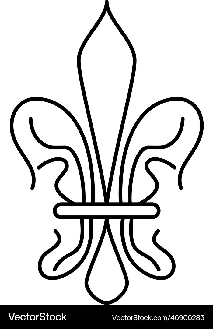 Isolated abstract lys flower symbol icon Vector Image