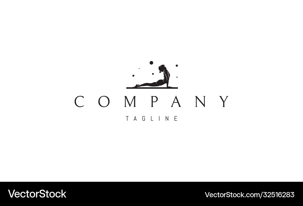 Logo on which an abstract image a girl Royalty Free Vector