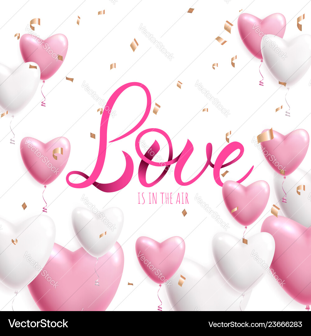 Postcard with a unique lettering love Royalty Free Vector