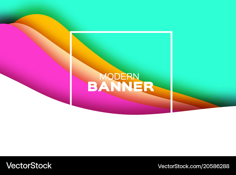 3d abstract background with paper cut shapes Vector Image