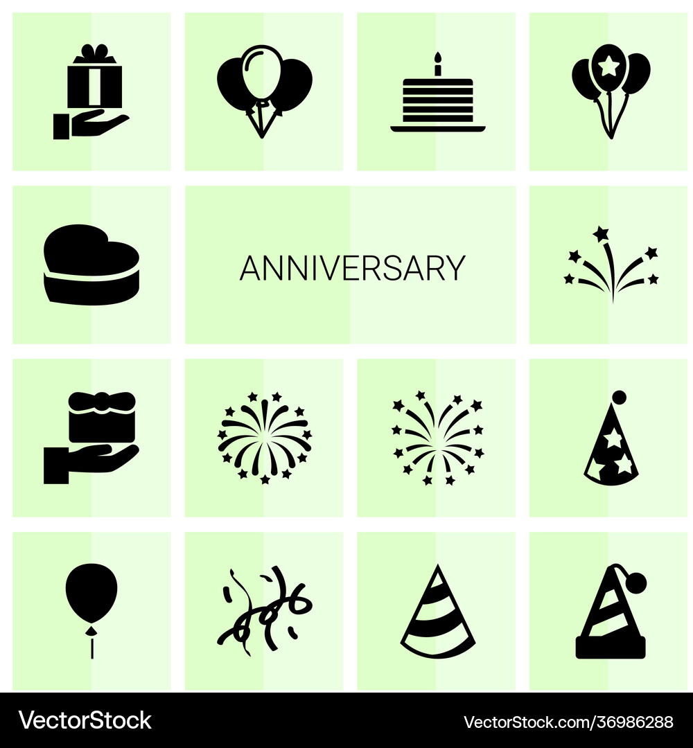 Anniversary icons Royalty Free Vector Image - VectorStock