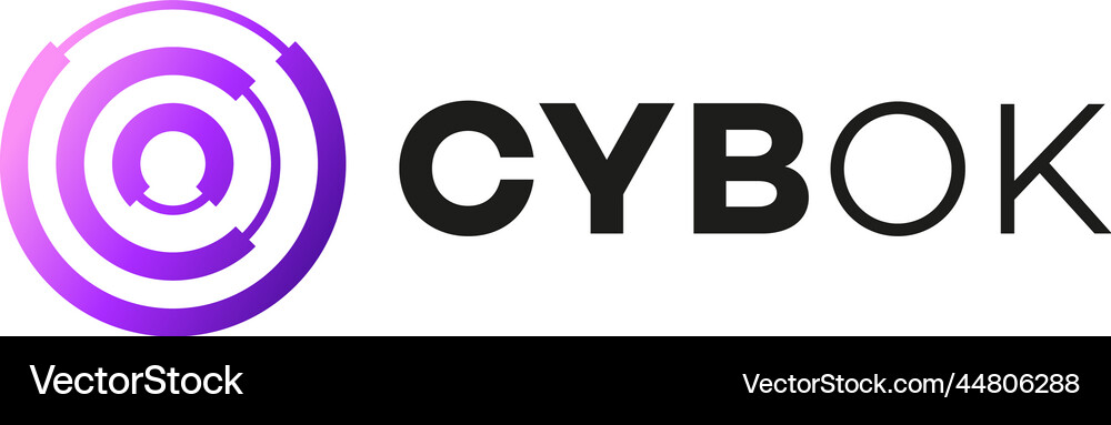 Cyber security and defender line letter c or o Vector Image