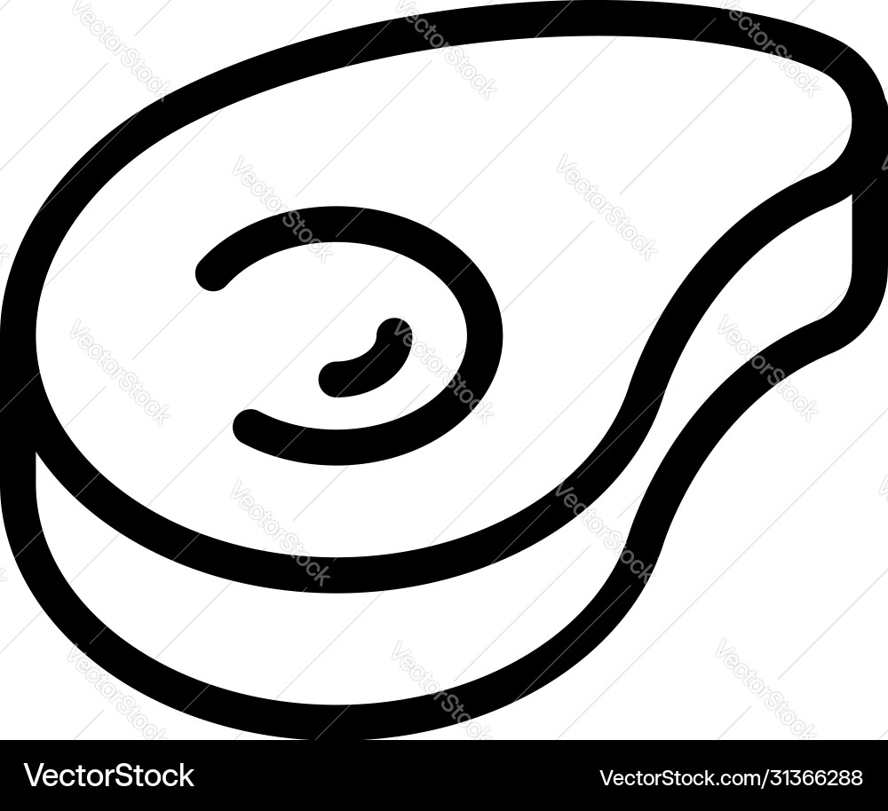 Delicious steak icon outline style Royalty Free Vector Image