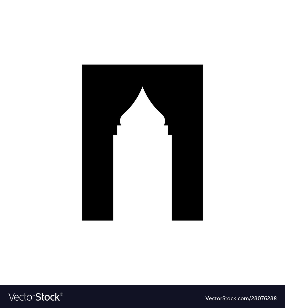 Door mosque icon design template isolated Vector Image Door mosque icon design template isolated Vector Image