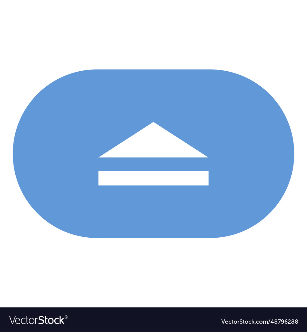 Eject button flat icon Royalty Free Vector Image Eject button flat icon Royalty Free Vector Image