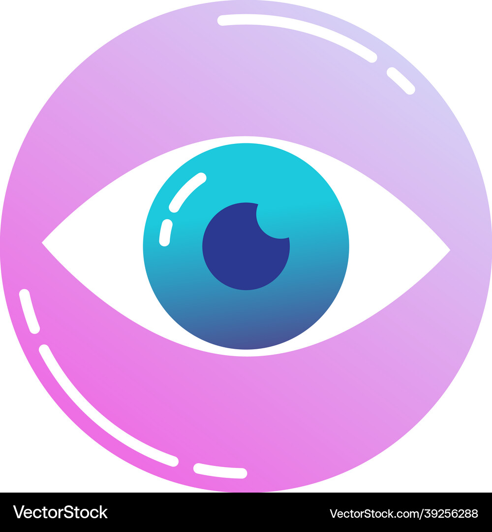 Eye icon vision symbol isolated on white Vector Image