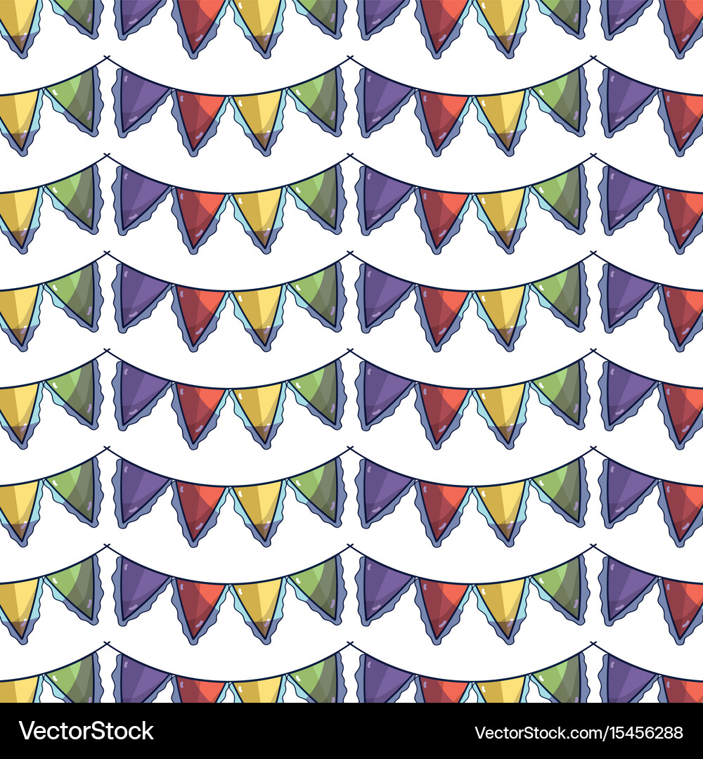 Flags party to decoration design tradition Vector Image
