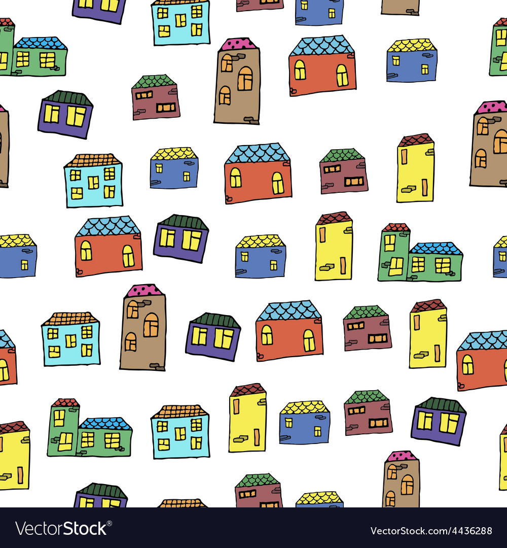 House pattern Royalty Free Vector Image - VectorStock