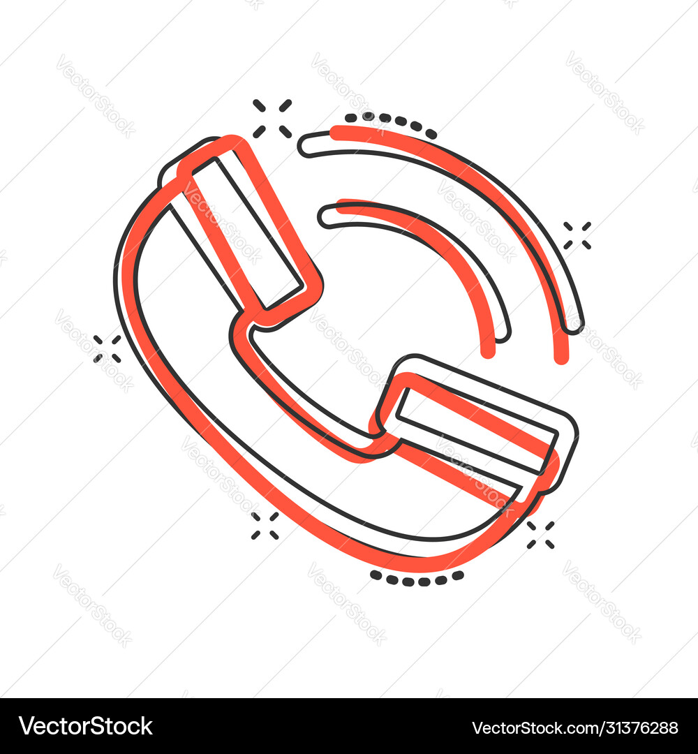 Mobile phone icon in comic style telephone talk Vector Image
