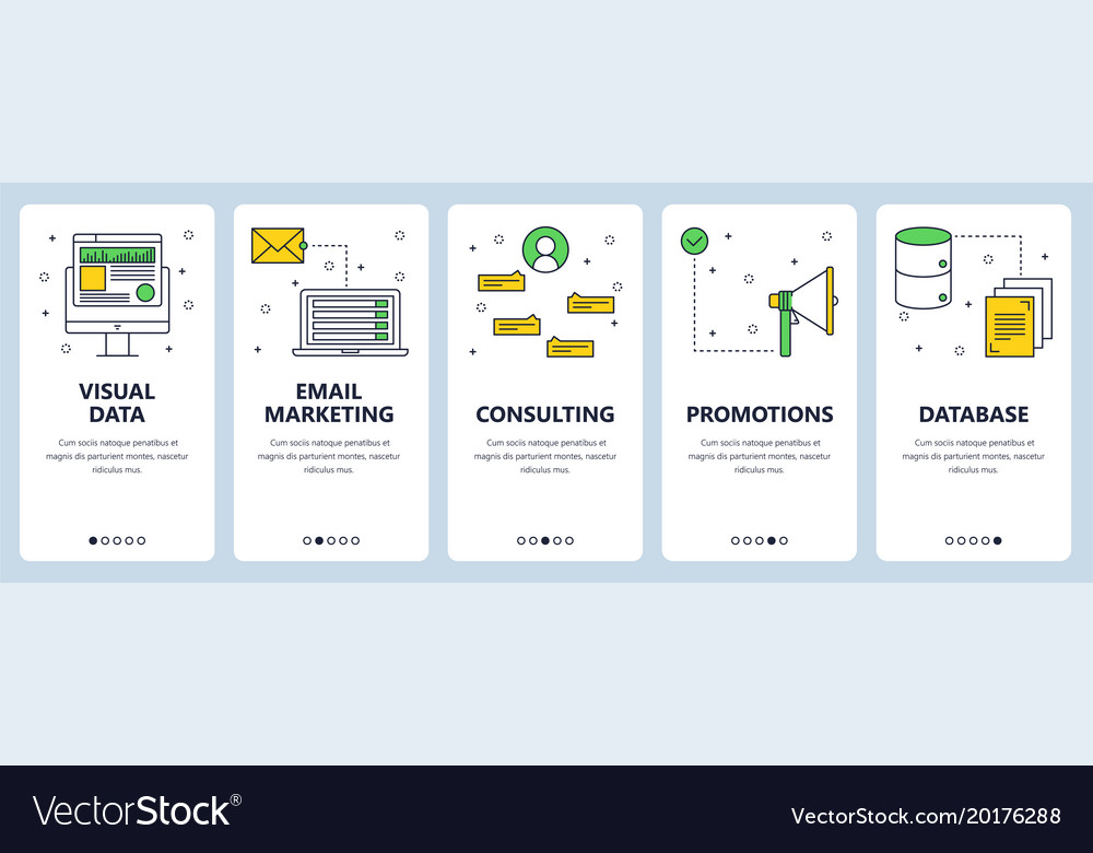 Modern thin line visual data vertical web Vector Image