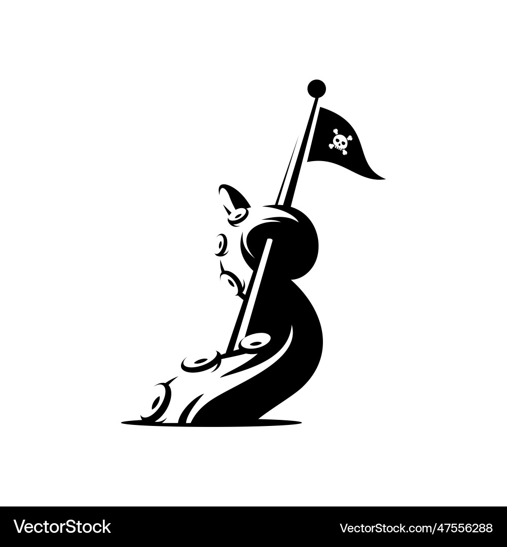Octopus pirate Royalty Free Vector Image - VectorStock